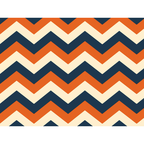 East Urban Home Chevron Shower Curtain Pattern Bathroom Decor Navy